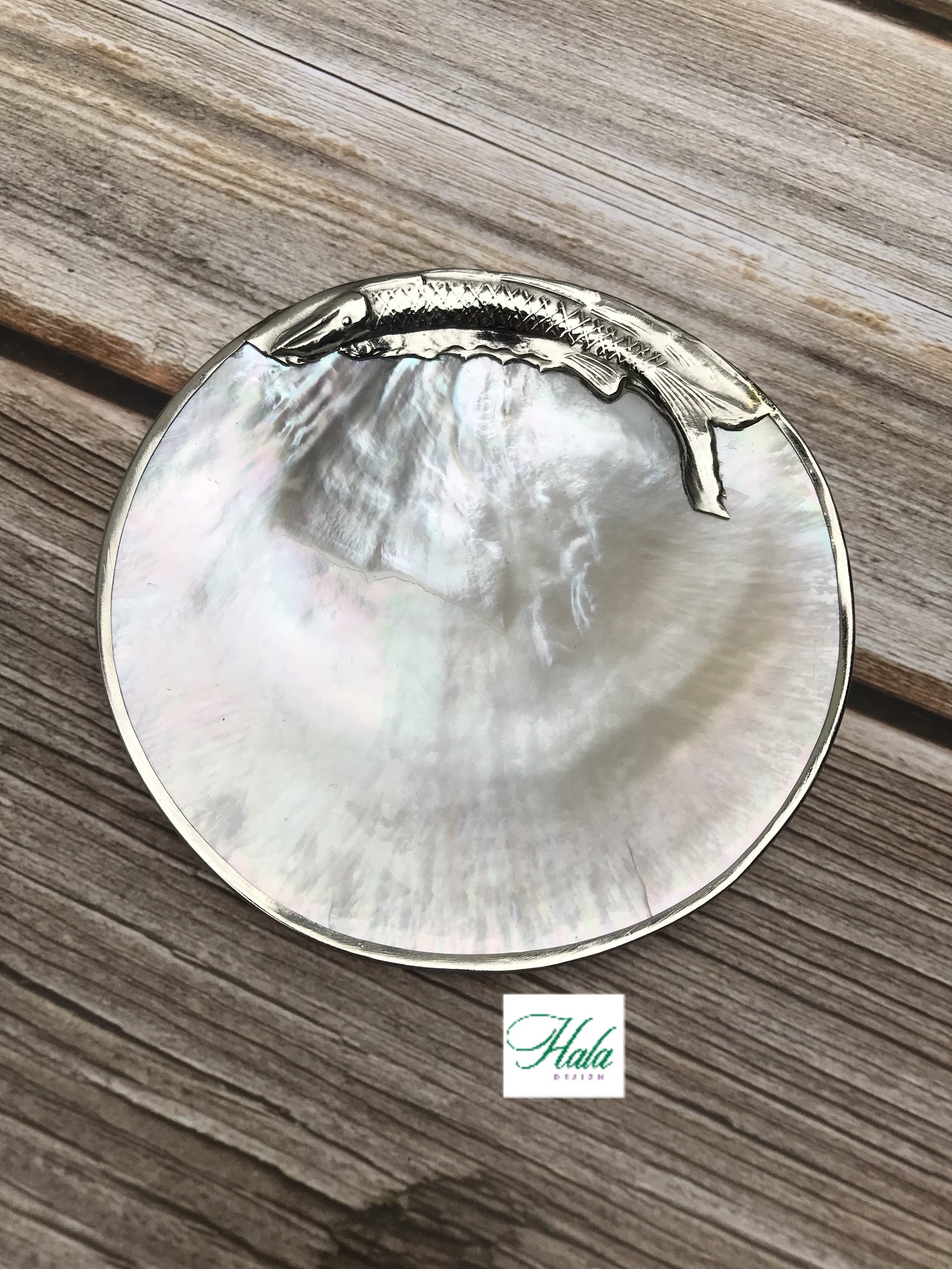 Mother of Pearl Round Caviar Plate With Beluga Stugeron Silver | Etsy