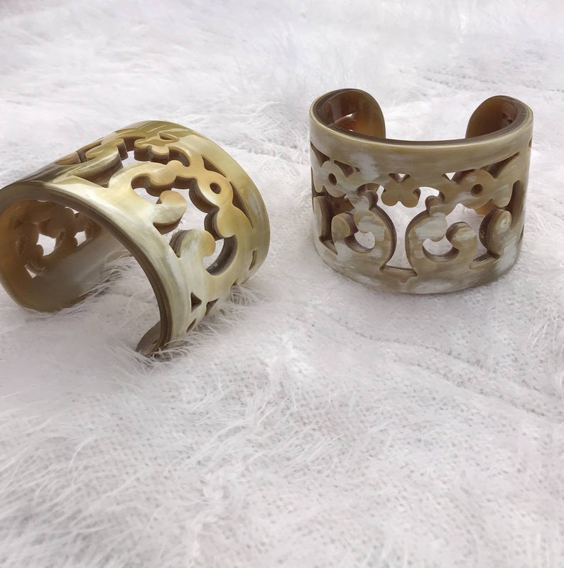 Buffalo Horn Cuff Bangle Bracelet Horn Carving Cuff Wide | Etsy