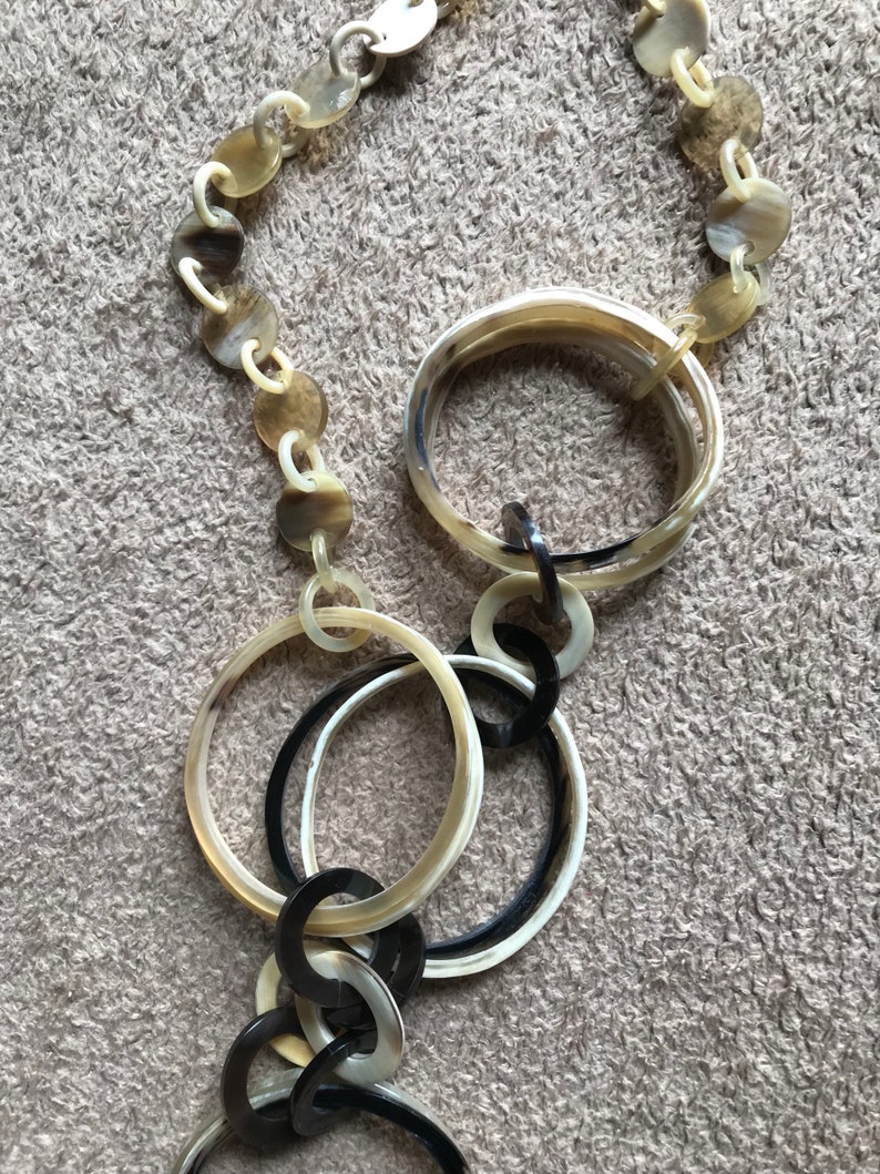 Buffalo Horn Big Chain Necklace-buffalo Horn Necklace Chain - Etsy