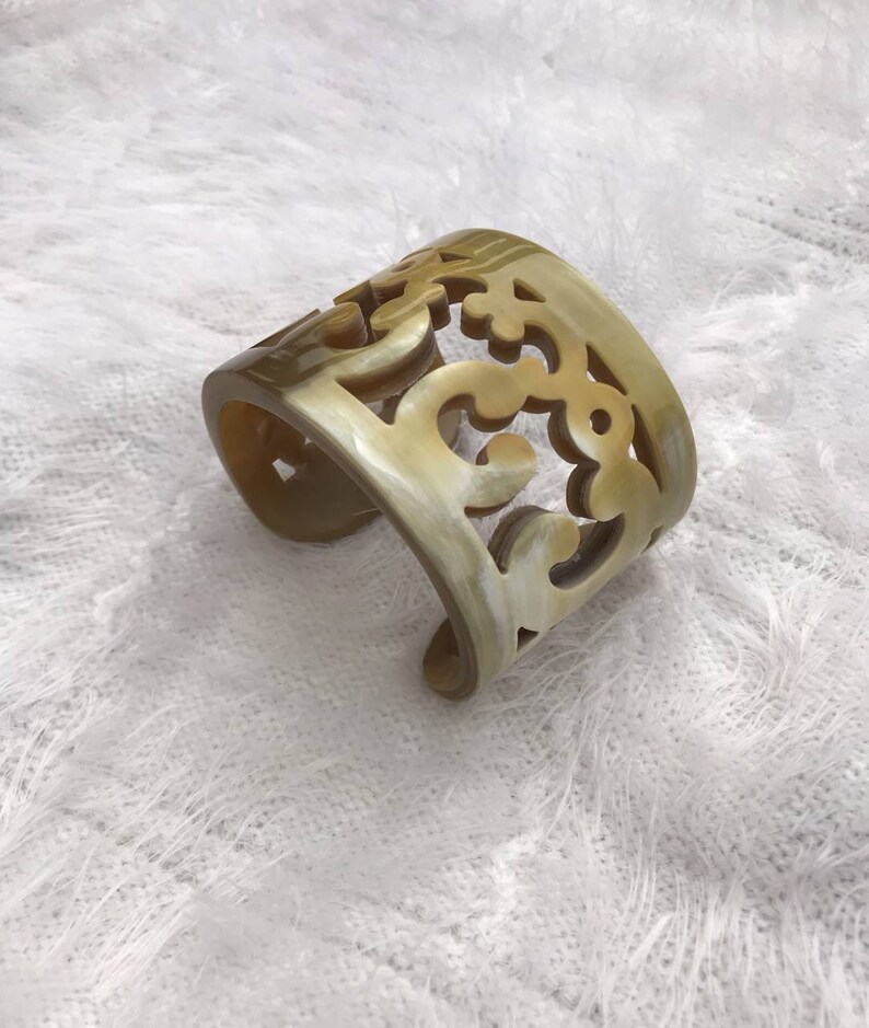 Buffalo Horn Cuff Bangle Bracelet Horn Carving Cuff Wide | Etsy