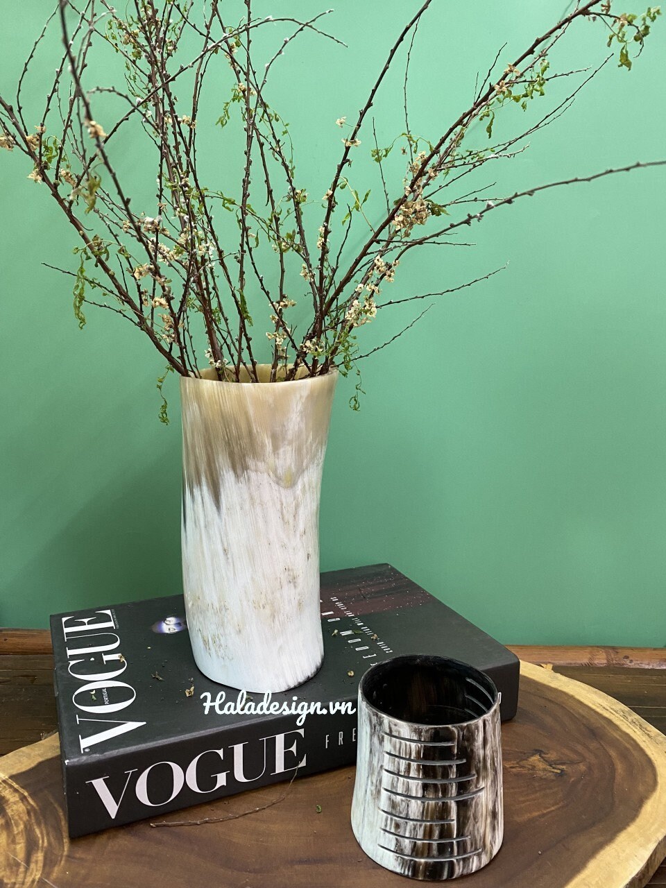 Genuine Buffalo Horn Flower Vase, Horn Decor, Home Decor , Horn Vase ...