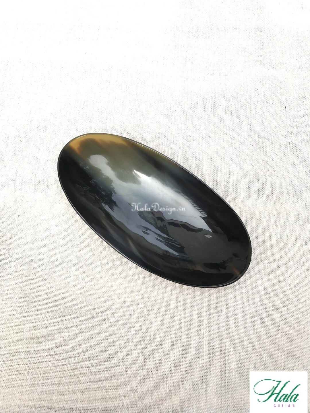 Handmade Buffalo Horn Oval Condiment Bowl - Natural, Sustainable ...