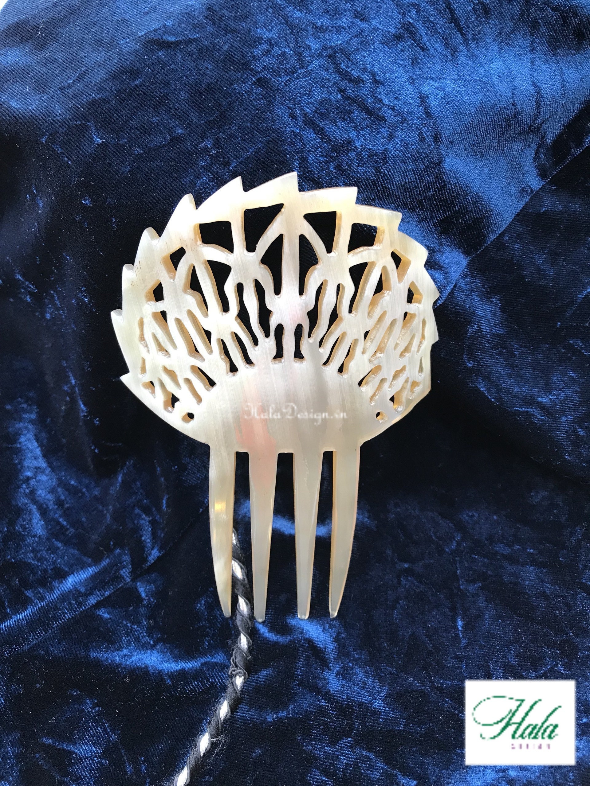 Art Nouveau Fan Hair Comb 4 Prong Hair Comb Lacey Design | Etsy