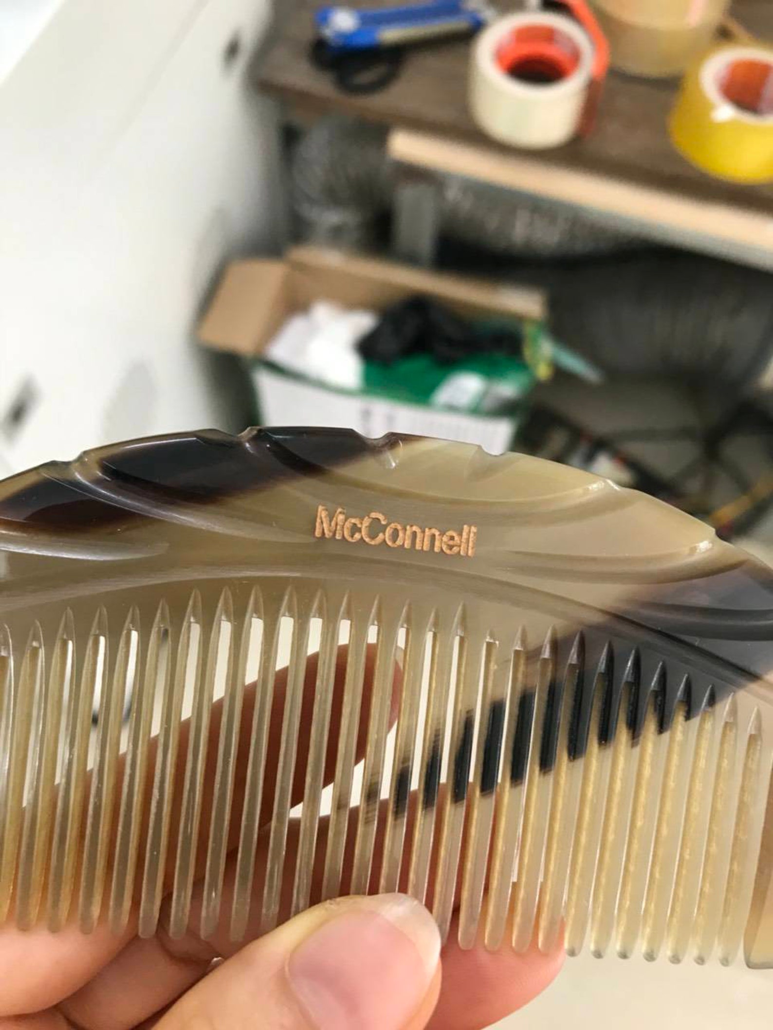 Buffalo Horn U Shaped Comb,pocket Fit Comb, Hair Brush,hair Accessory ...