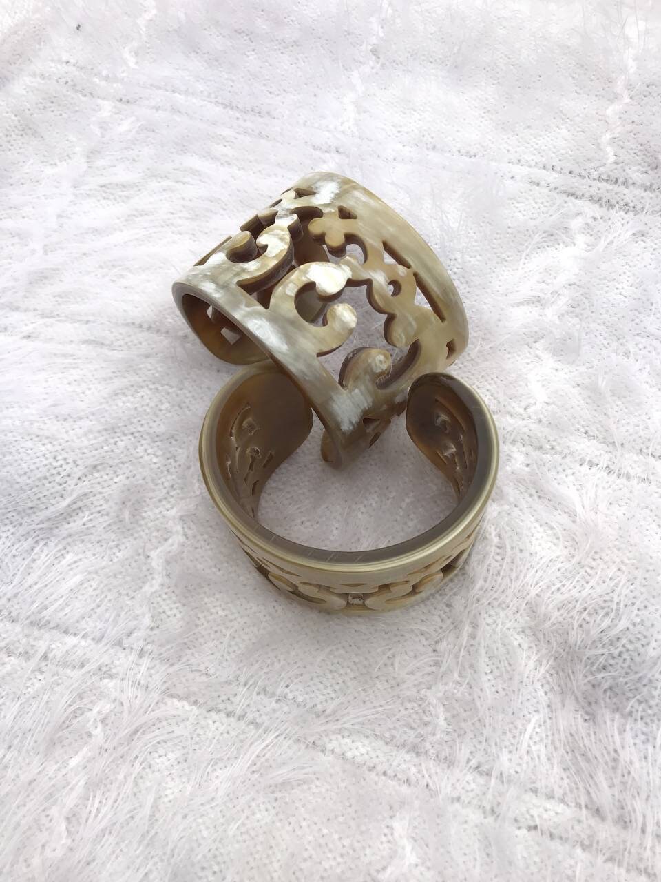 Buffalo Horn Cuff Bangle Bracelet Horn Carving Cuff Wide | Etsy