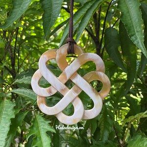 Buffalo Horn Celtic Knot Pendant -handcraving Mystic Knot Buffalo Horn ...