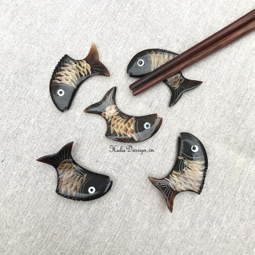 Clearance Sale: Fish Chopstick Rest Buffalo Horn Chopstick - Etsy