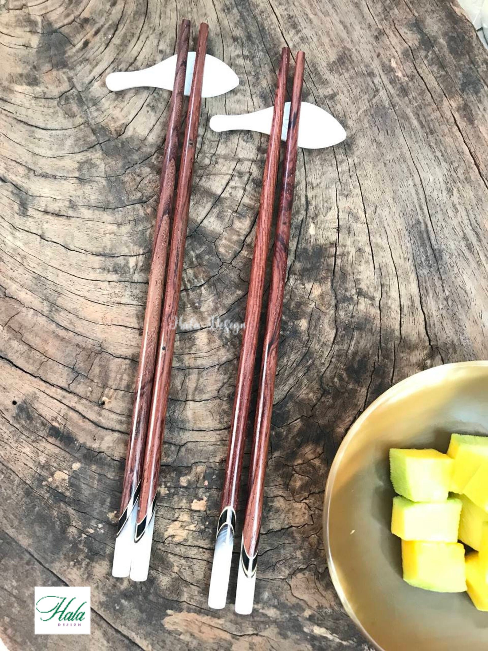 Personalized Japanese Rosewood Chopstick With Marble Tip - Etsy