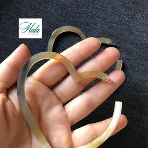 Heart Loop Earrings, Heart Stud Earrings, Big Earrings ,minimal ...