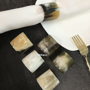 Custom Personalised Buffalo Horn Napkin Ring, Horn Napkin Ring, Napkin ...