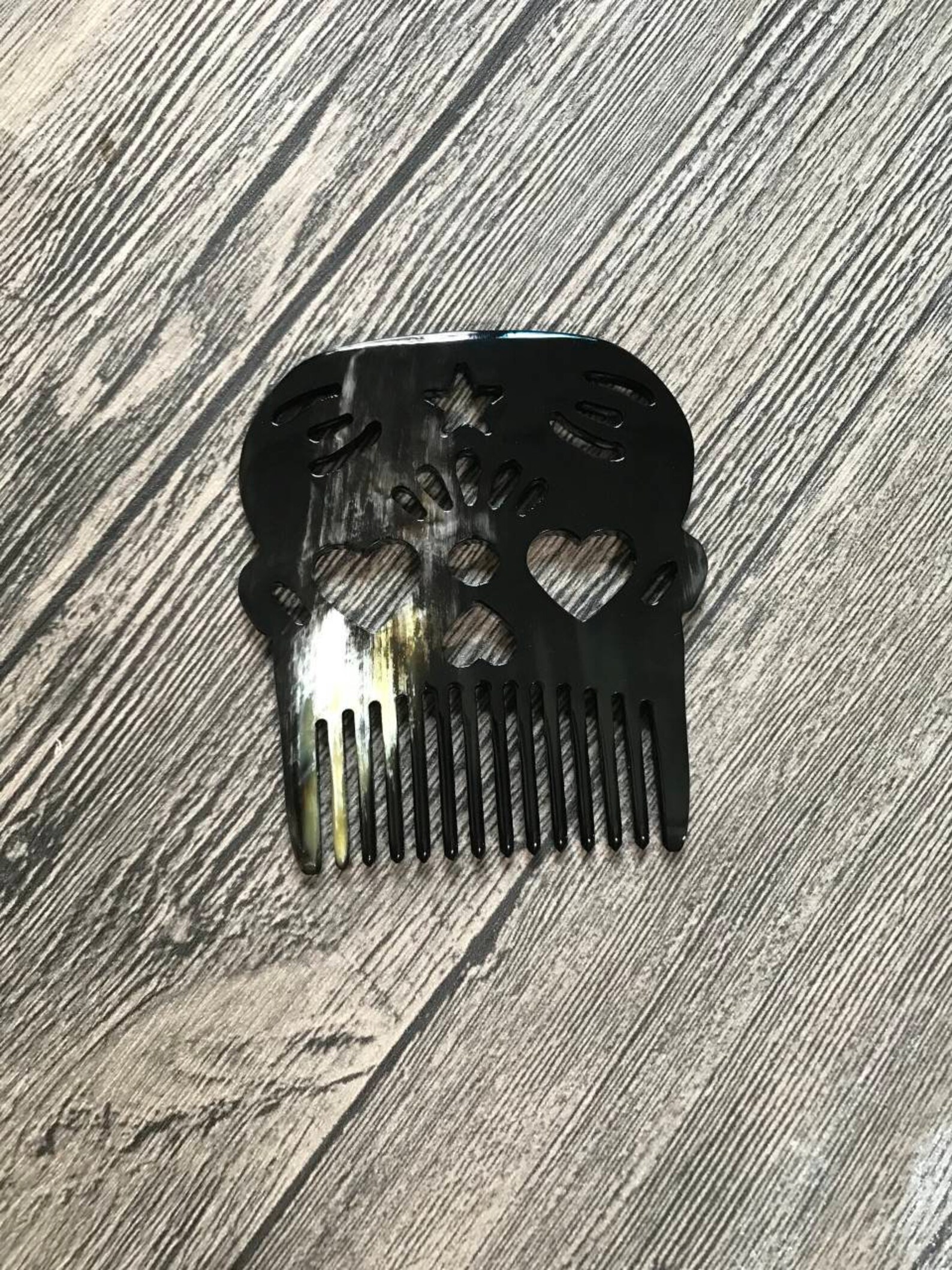 Personalized Horn Skull Comb, Beard Shape Comb, Pocket Comb, Beard Comb ...