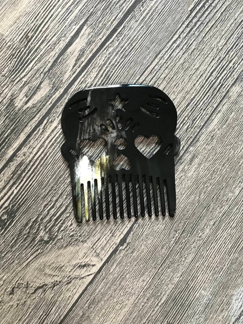 Personalized Horn Skull Comb Beard Shape Comb Pocket Comb - Etsy