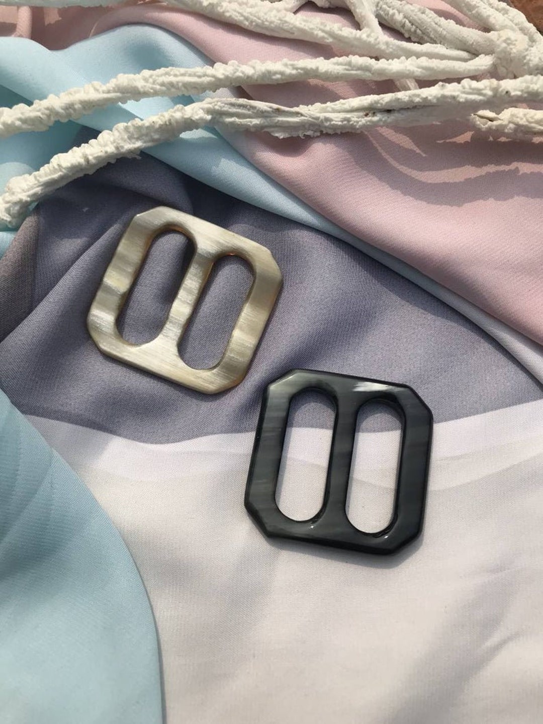 Rectangle Scarf Ring for Silk Scarf Chiffon Scarf , Buffalo Horn Scarf ...