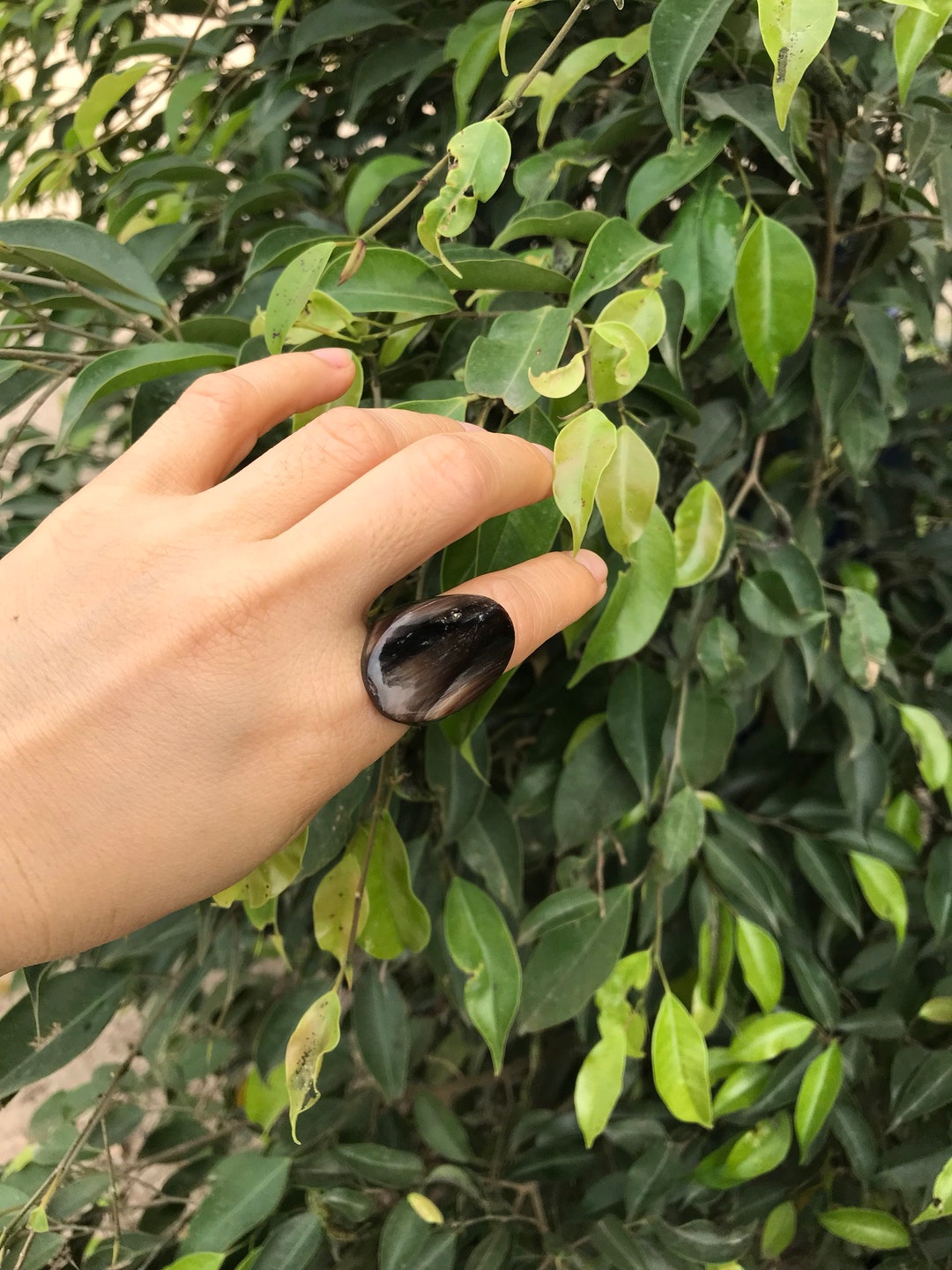 Horn Chunky Ring , Buffalo Horn Ring , Buffalo Horn Jewelry , Handmade ...