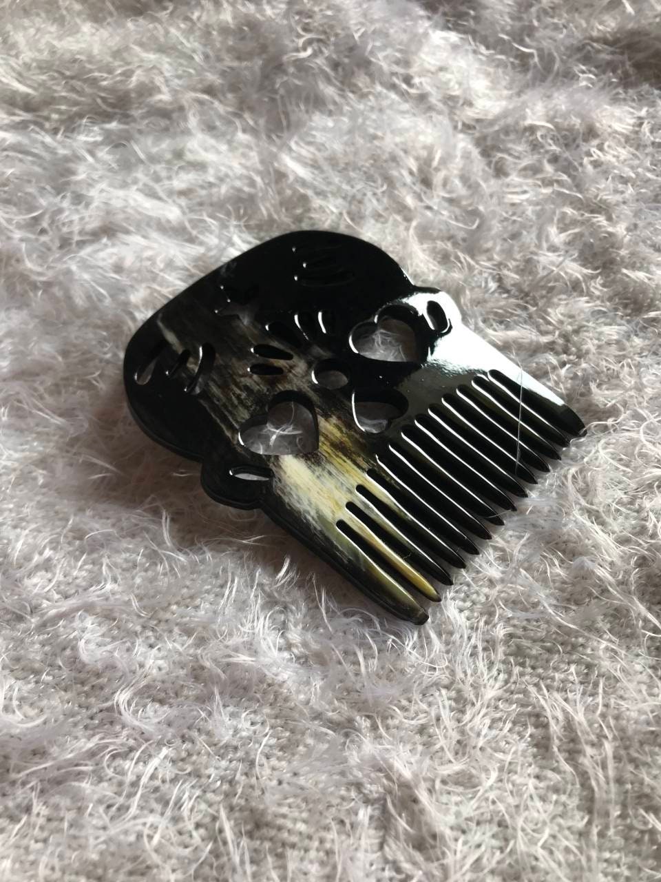 Personalized Horn Skull Comb Beard Shape Comb Pocket Comb - Etsy
