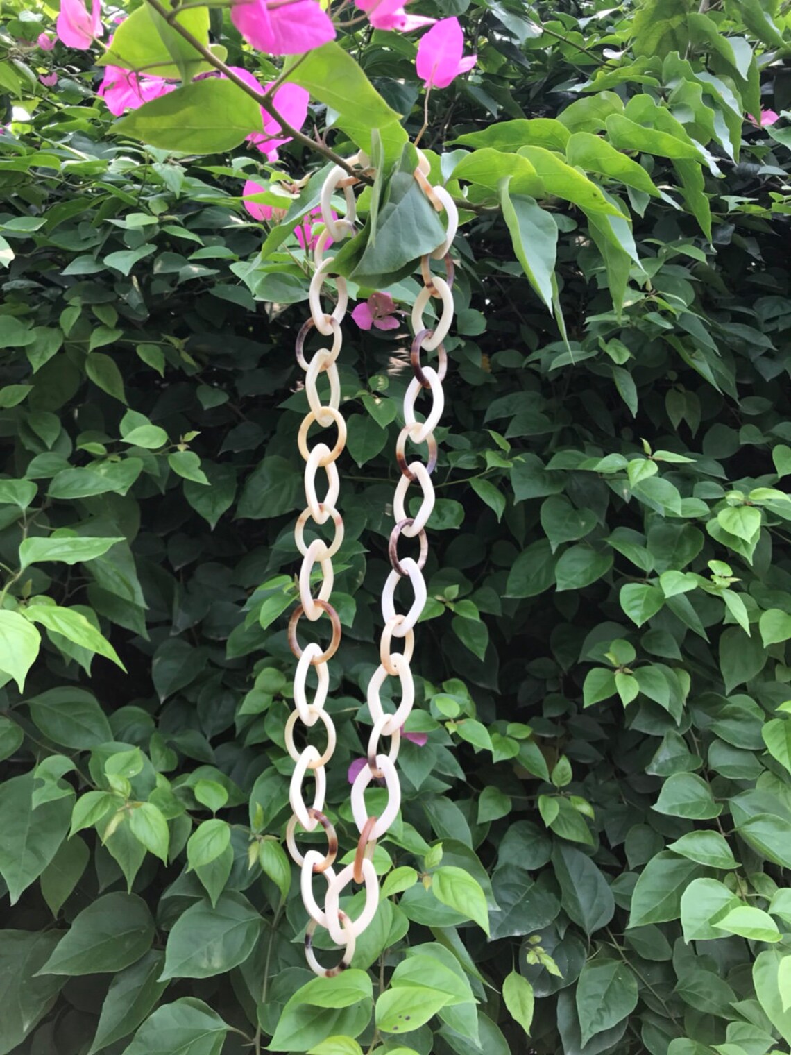 Horn Chain Link Necklace Horn Chain Necklace Horn Necklace | Etsy