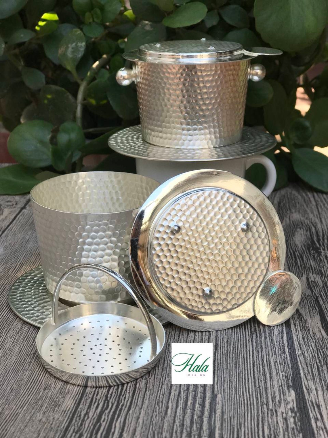 Silver Plated Vietnamese Coffee Maker, Coffee Pot , French Press Style ...