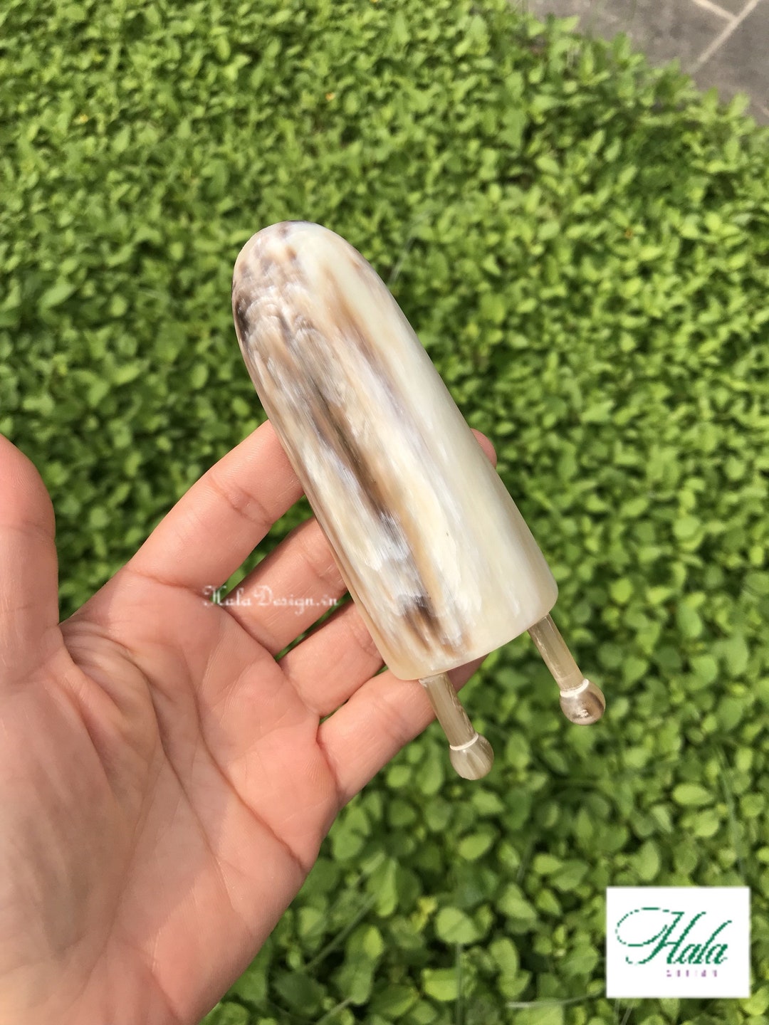 Buffalo Horn Guasha Spine Massage Tool , Horn Massage Tools Set for ...