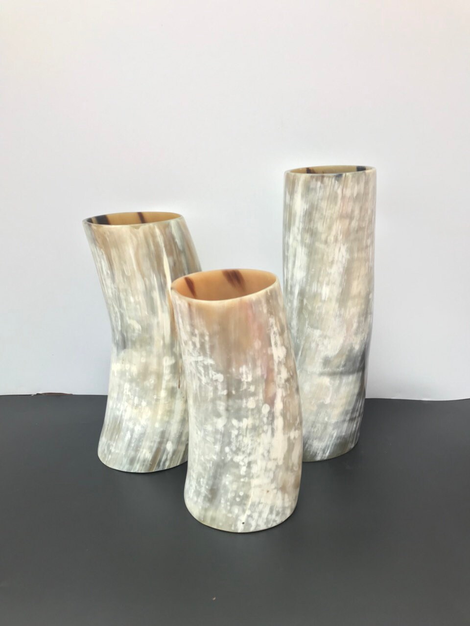 Natural Buffalo Horn Vase, Horn Pot, Flower Vase, Flower Pot, Planter ...
