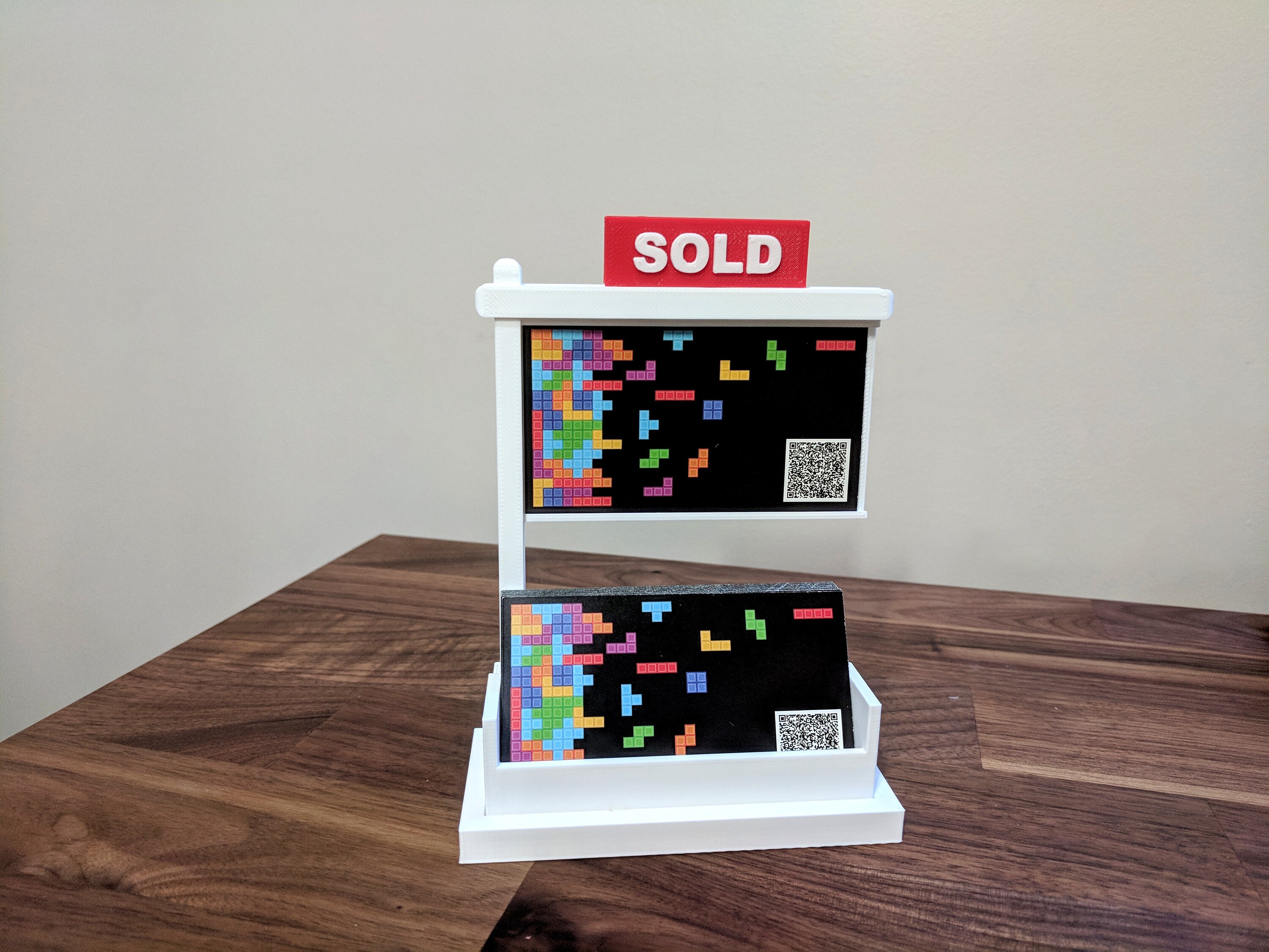 White Real Estate Business Card Display - Business Card Holder ...