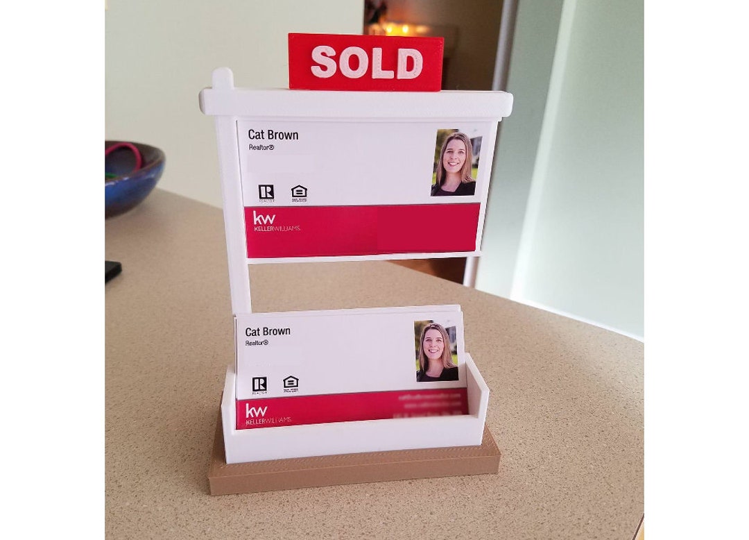 Real Estate Business Card Display - Business Card Holder Personalized ...