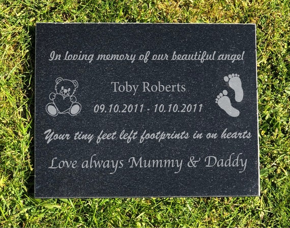 Personalised Baby Child Infant Granite Headstone Memorial - Etsy UK