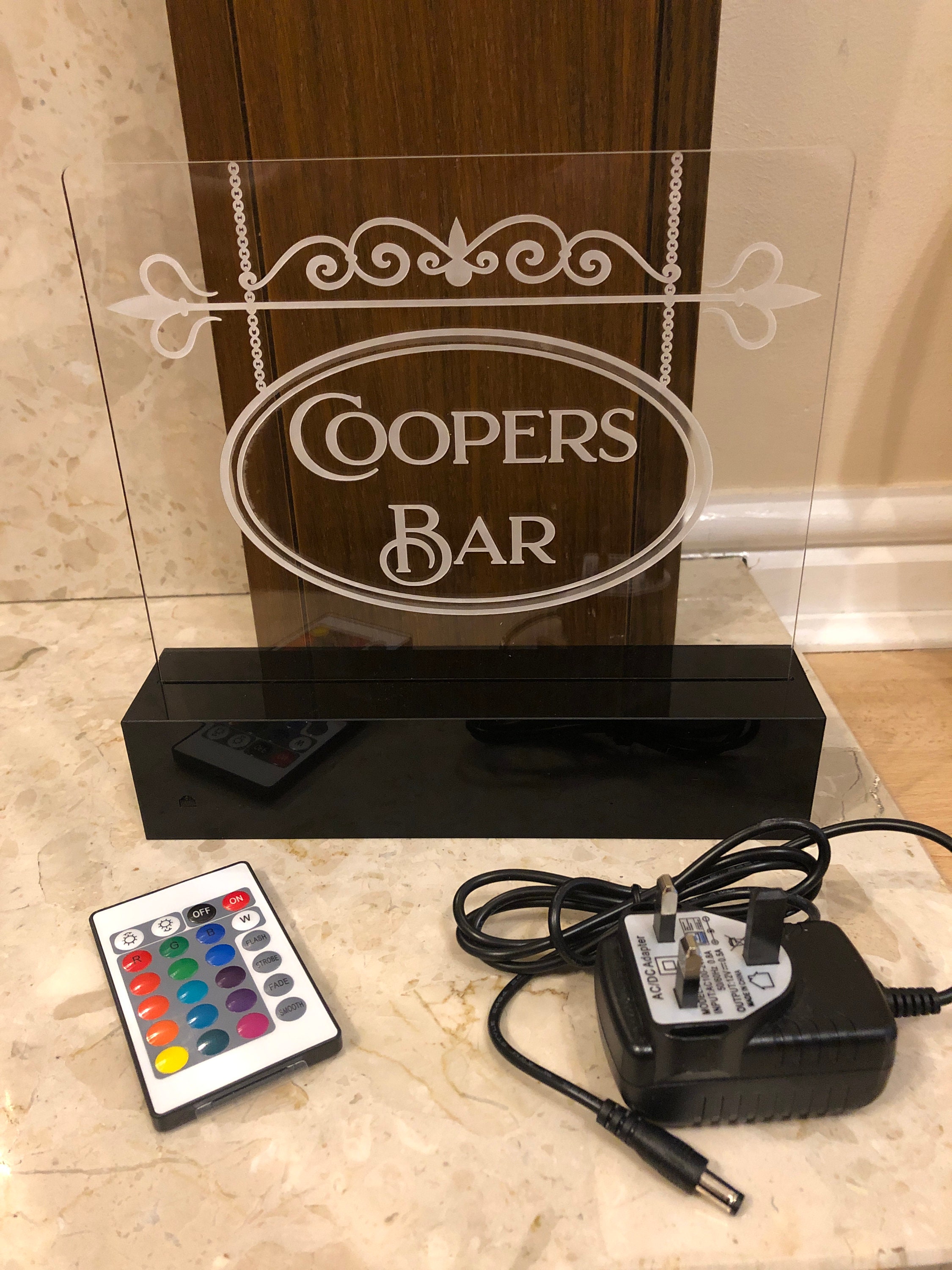 Personalised LED Multi Coloured Light up Pub Garden Bar Sign - Etsy UK