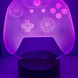 LED Multi Colour Gamer Gaming Game Controller Night Light - Etsy