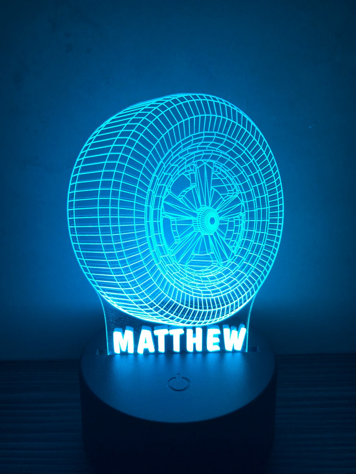 Personalised LED Multi Colour Car Wheel Tyre Design Sign Any - Etsy