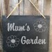 Personalised Rustic Slate Mum's Garden Hanging Sign Plaque - Etsy