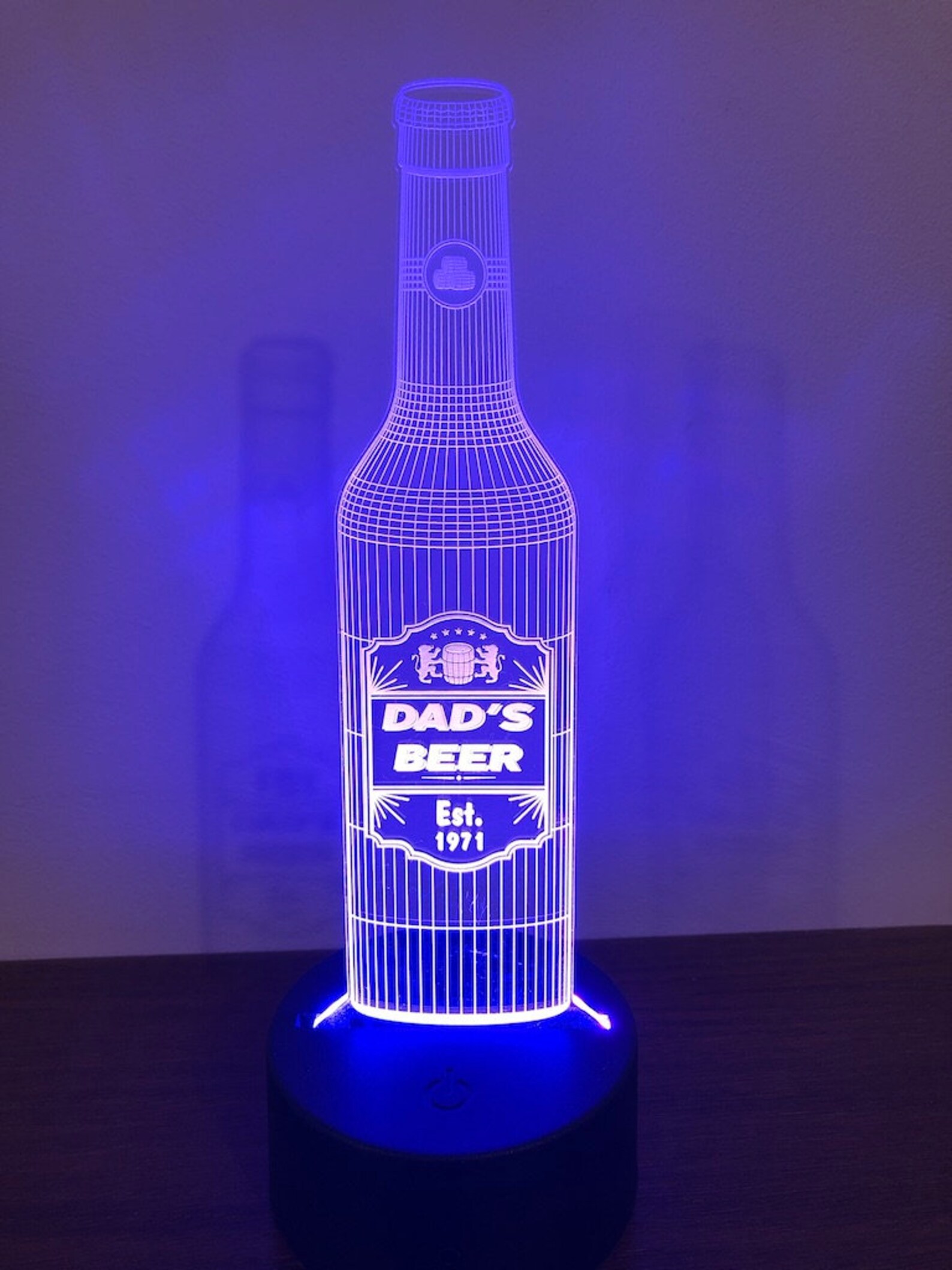 Personalised LED Neon Multi Colour Light Beer Bottle Sign | Etsy