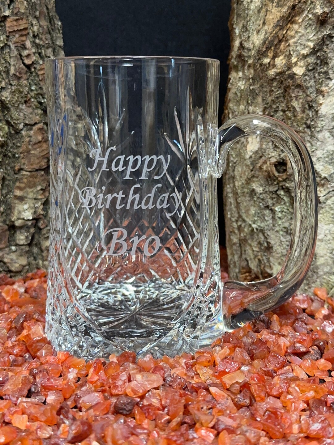 Personalised Engraved Lead Crystal 1 Pint Glass Tankard - Birthday ...