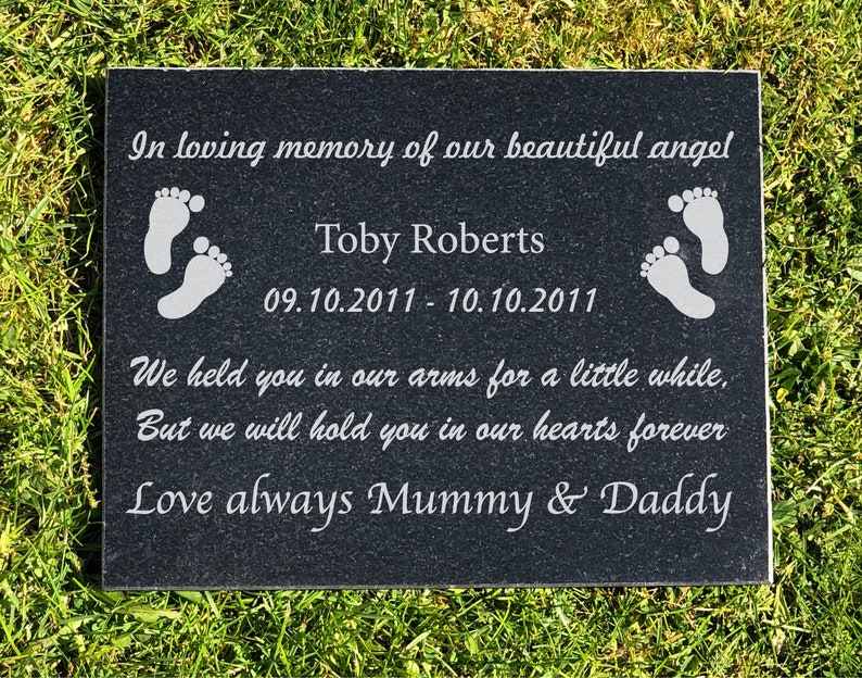 Large Personalised Baby Child Infant Granite Headstone - Etsy UK