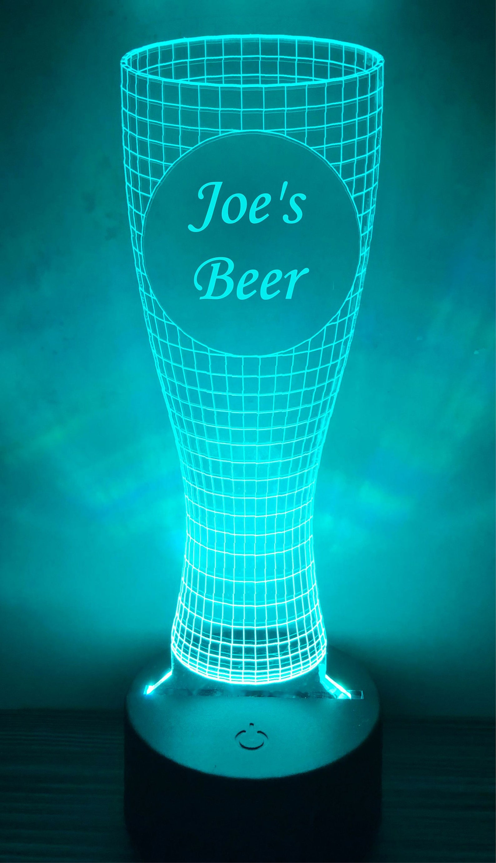 Personalised Multi Colour Neon LED Pint Glass Night Light Sign | Etsy