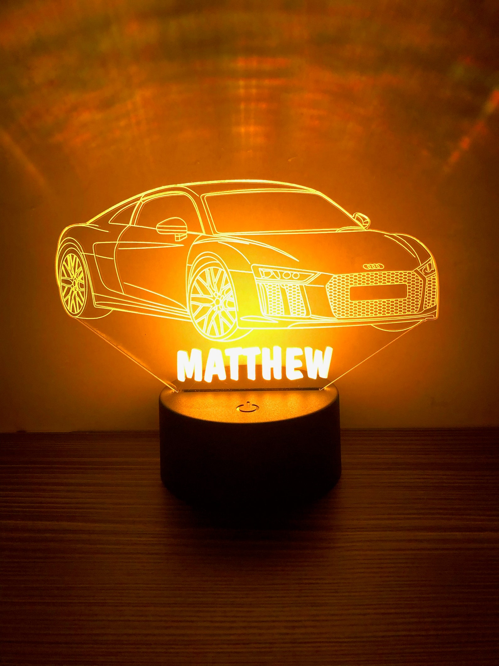 Personalised LED Neon Multi Colour Fast Sports Car Night Light - Etsy
