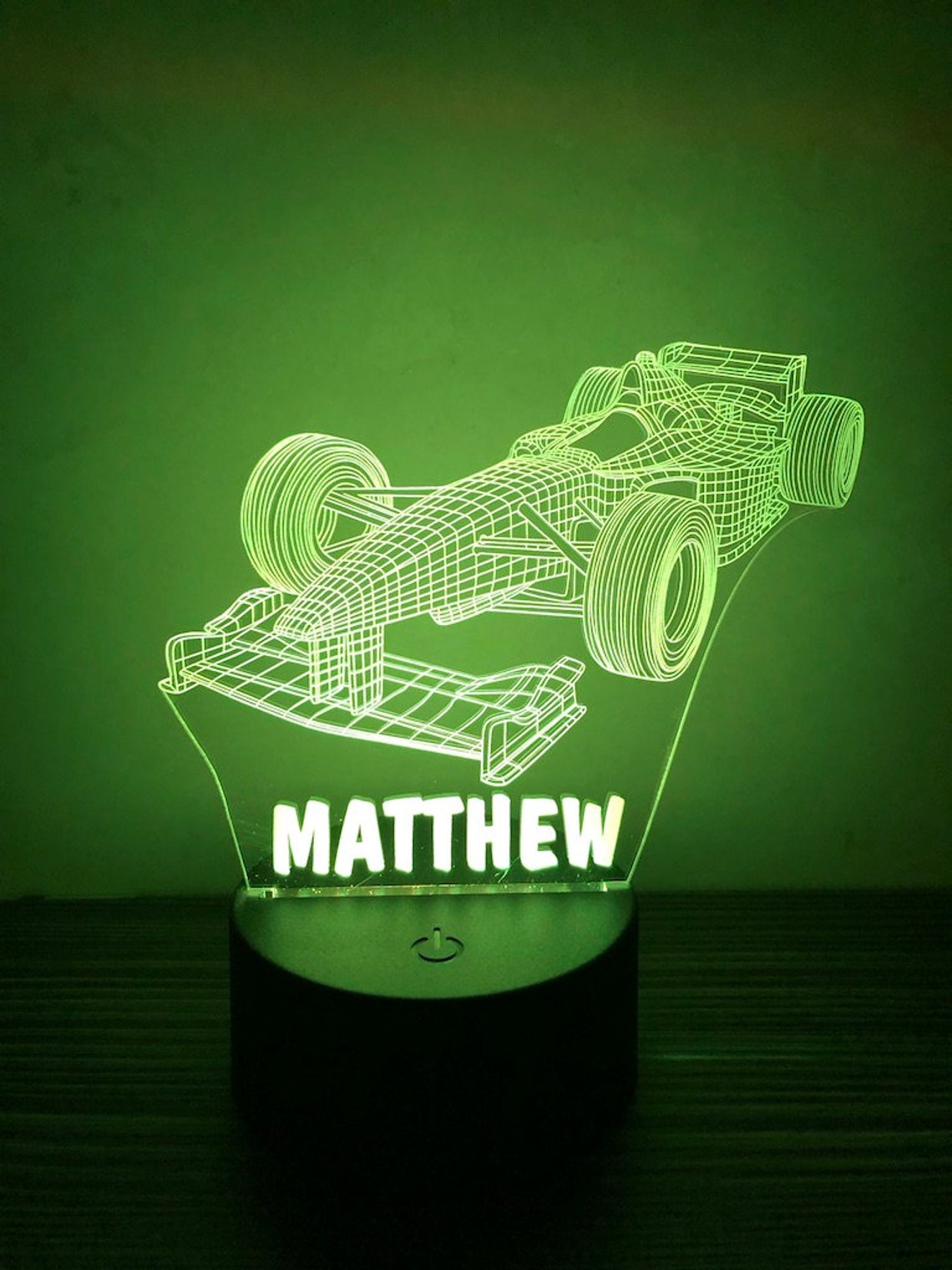 Personalised LED Neon Multi Colour F1 Style Motor Racing Car - Etsy