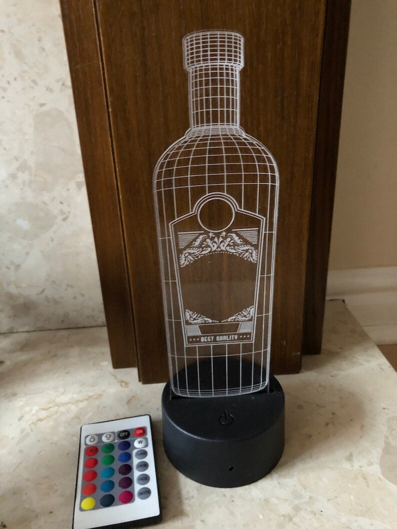 LED Neon Multi Colour Wine Bottle Night Light Bar Sign - Etsy