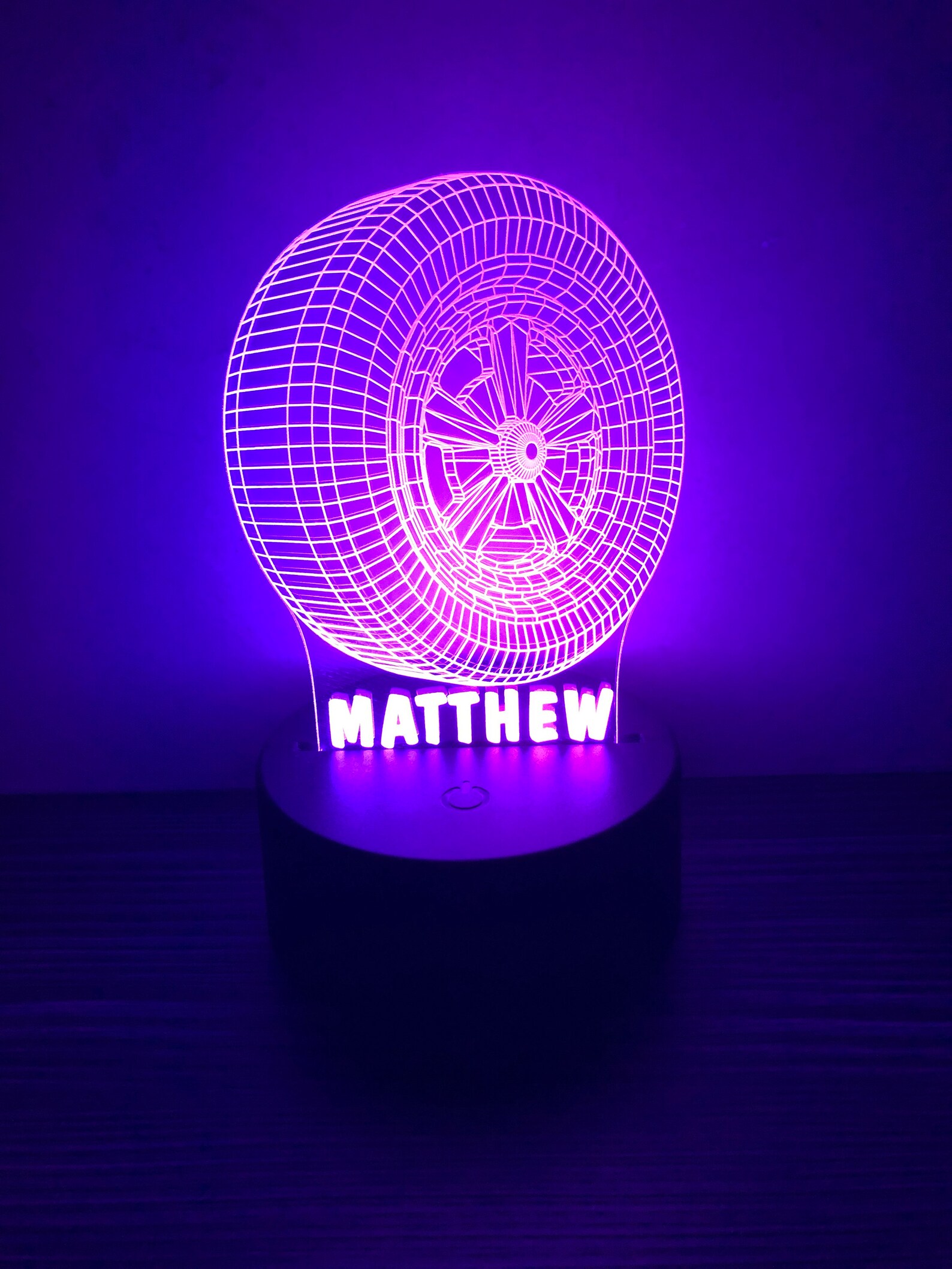 Personalised LED Multi Colour Car Wheel Tyre Design Sign Any - Etsy