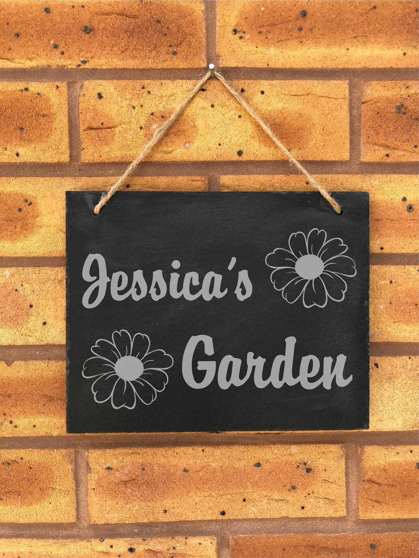 Personalised Rustic Slate Mum's Garden Hanging Sign Plaque - Etsy