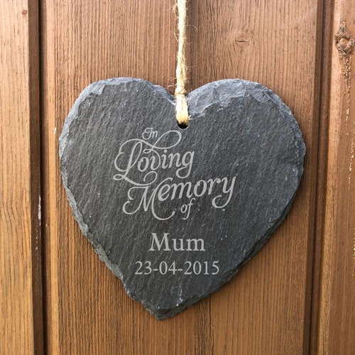 Photo Personalised in Loving Memory Hanging Slate Pet Memorial - Etsy