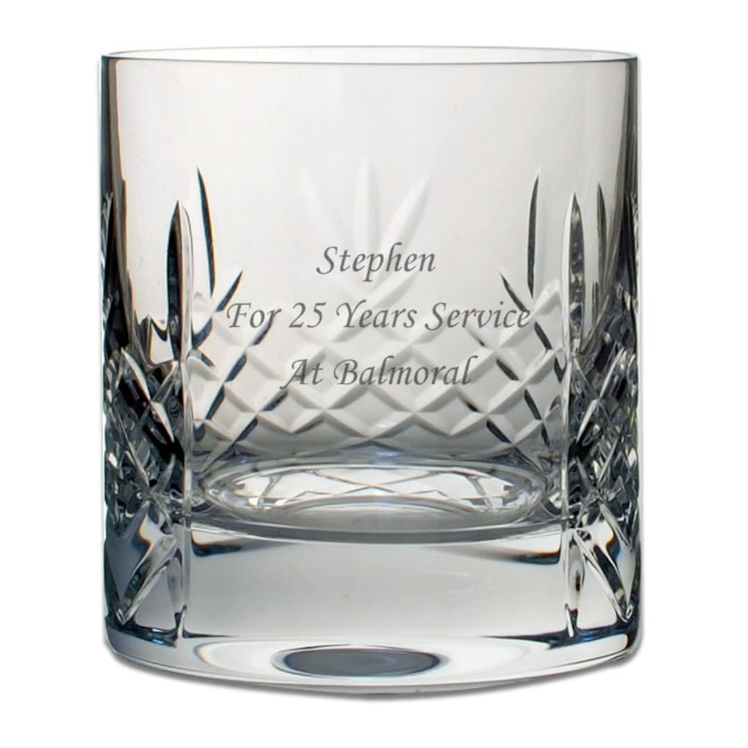 Personalised Engraved Lead Crystal Whiskey Glass - Any Occasion Any ...
