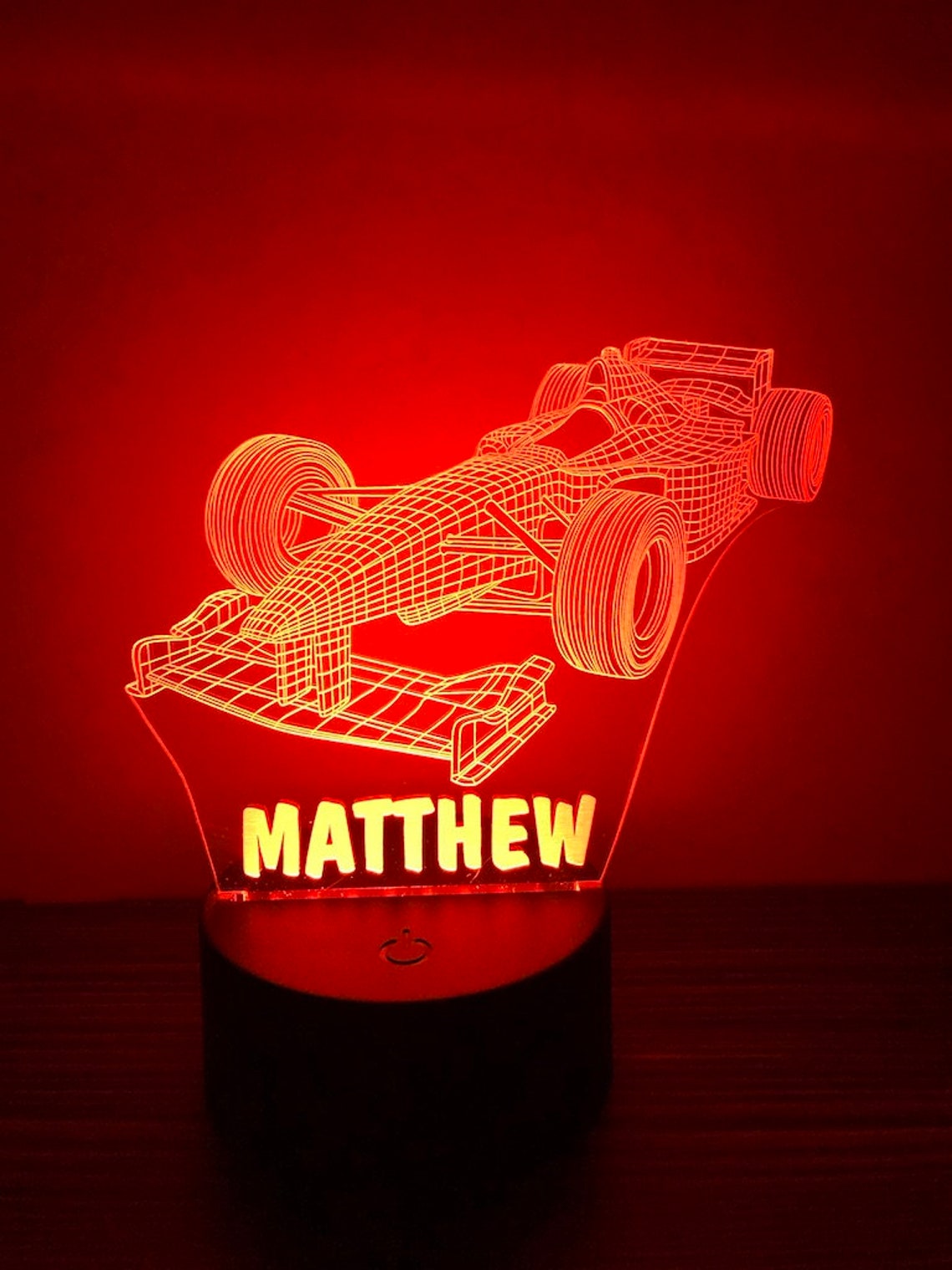 Personalised LED Neon Multi Colour F1 Style Motor Racing Car - Etsy