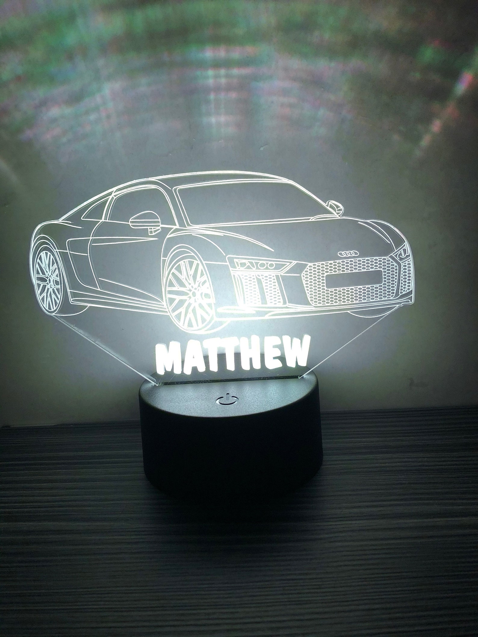 Personalised LED Neon Multi Colour Fast Sports Car Night Light - Etsy