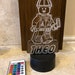 Personalised Kids Character Multi Coloured LED Night Light Sign Any ...