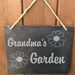Personalised Rustic Slate Mum's Garden Hanging Sign Plaque Any Name - Etsy