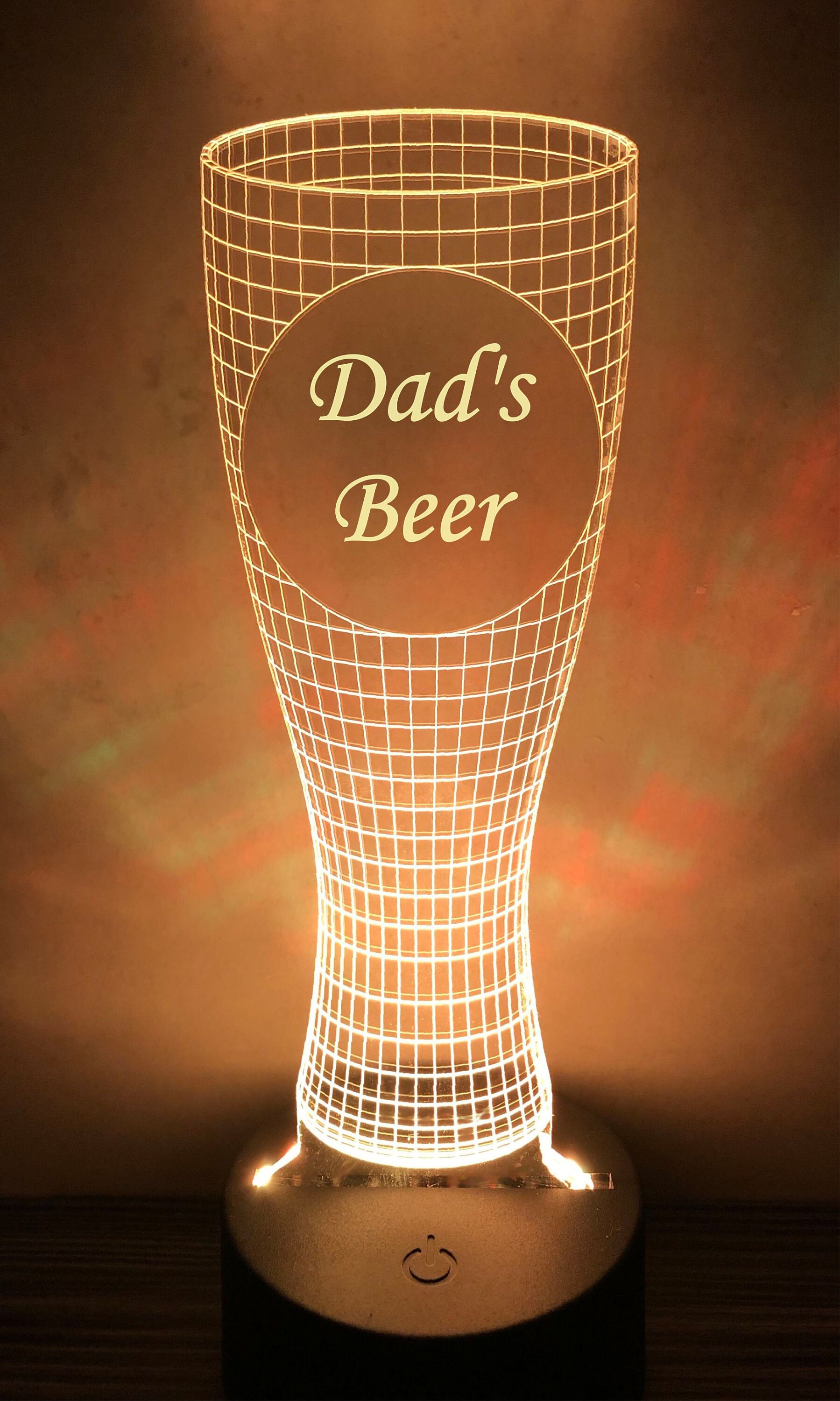 Personalised Multi Colour Neon LED Pint Glass Night Light Sign | Etsy