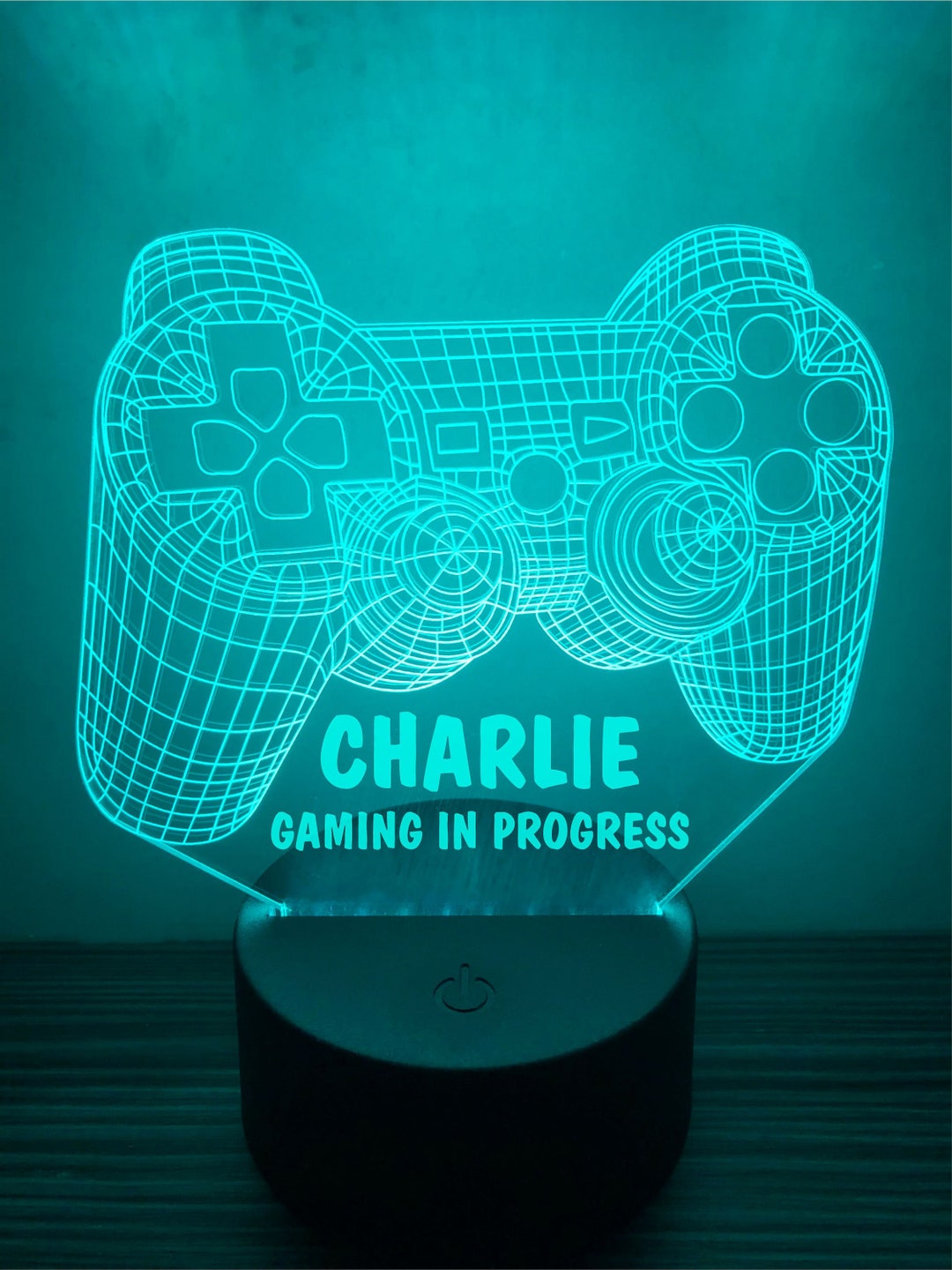 Personalised LED Neon Multi Colour Gamer Night Light Sign 'gaming in ...