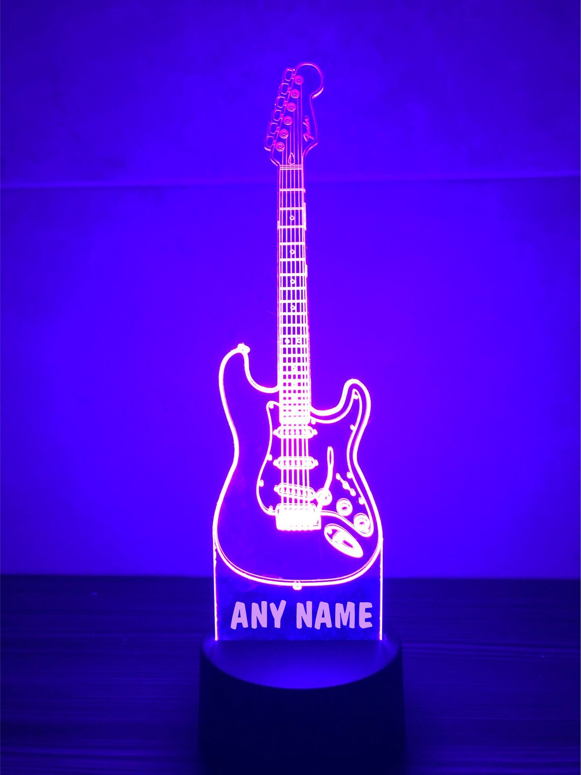 Personalised LED Multi Colour Stratocaster Style Guitar Night - Etsy