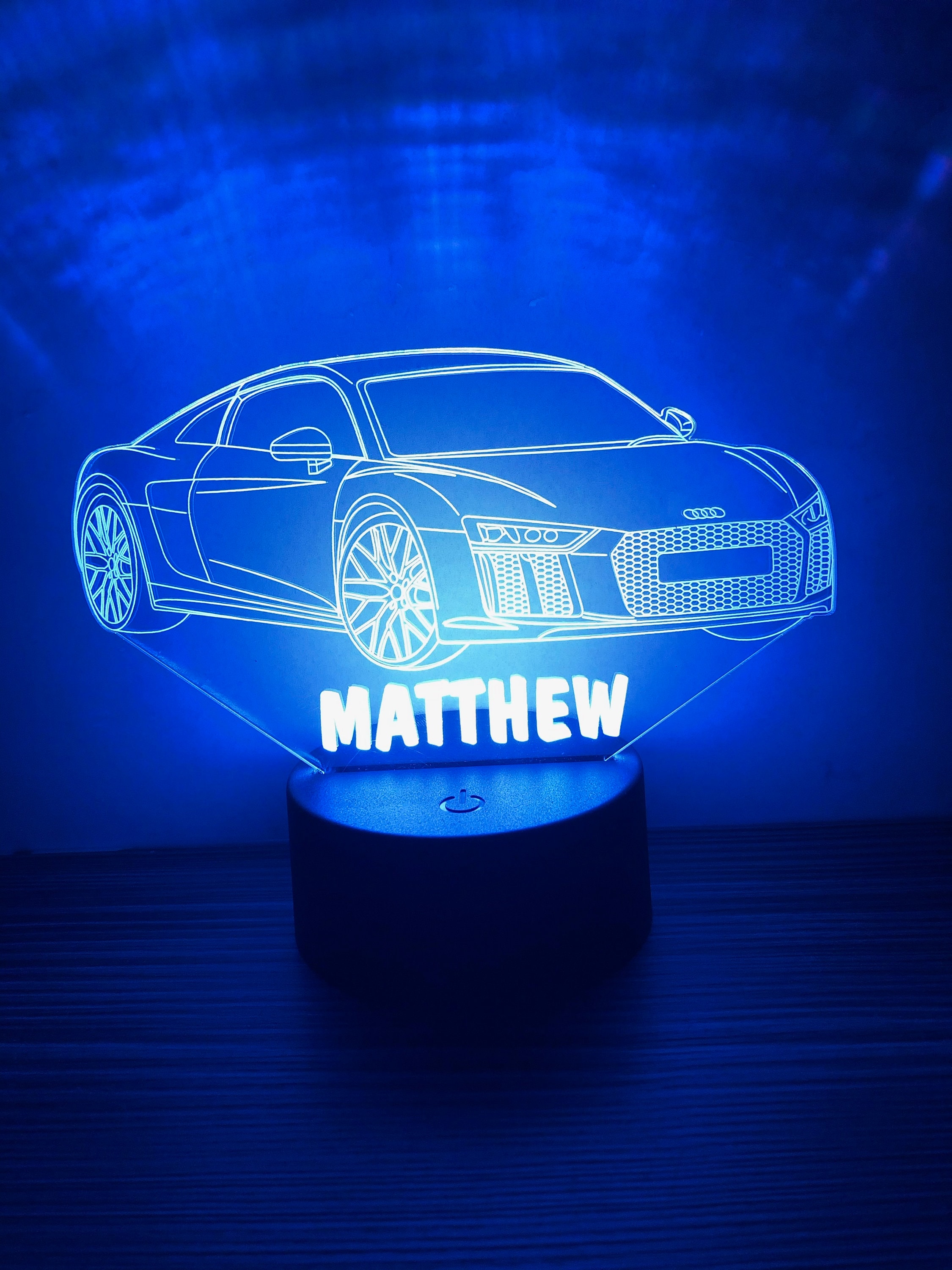 Personalised LED Neon Multi Colour Fast Sports Car Night Light | Etsy