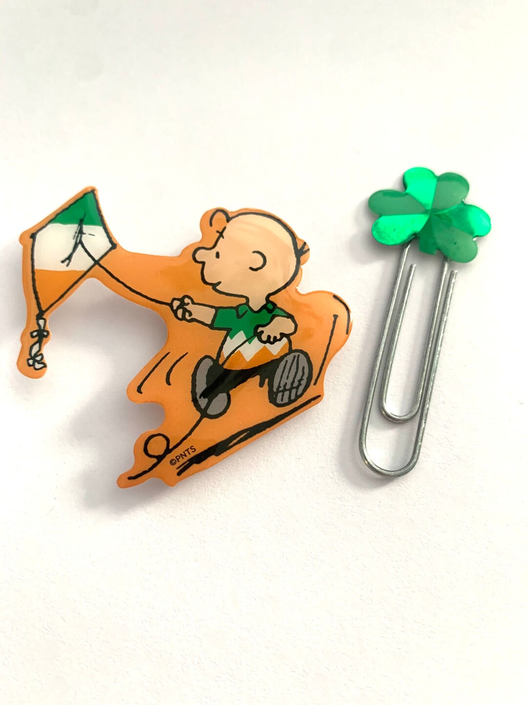 Charlie Brown Saint Patricks Day Magnet and Paper Clips - Etsy